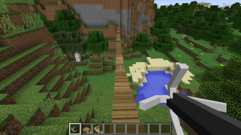 【マイクラ】これで移動が楽チン！一瞬で吊り橋やハシゴを作成するボウガンを追加する『Rope Bridge Mod』 | ゲマステ！- 新作 ...
